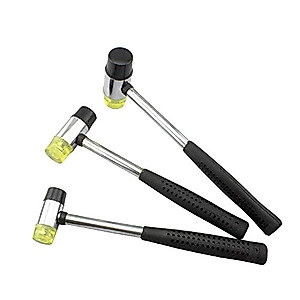 Guitar Luthier Tool Kit, Guitar Fret Crowning File, Double Headed Guitar Bass Fret Wire Rubber Hammer,Stainless Steel Fret Rocker, 2 Pcs Fingerboard Guards Protectors and Grinding Stone