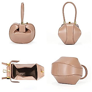 Mn&Sue Fashion Designer Women's Genuine Leather Top Handle Handbag Evening Bag Party Prom Wedding Purse (Normal, Black)