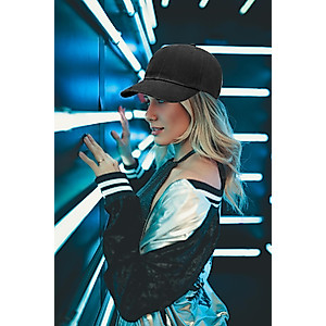 Vintage Washed Baseball Cap Adult Unisex Distressed Retro Adjustable Dad Hat (Black+Gery+Navyblue+Beige,Cotton)