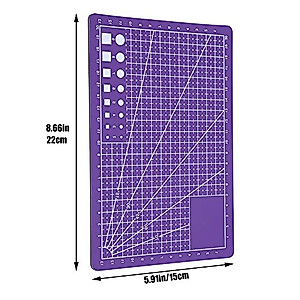 A5 Self Healing Cutting Mat Double Sided, Small Cutting Mat Great for Scrapbooking, Quilting, Fabric, Sewing Crafts Projects