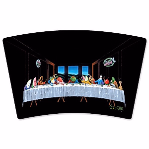 Mugzie "Michael Godard: The Last Martini" Stainless Steel Travel Mug with Insulated Wetsuit Cover, 20 oz, Black