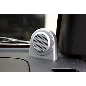 Rugged Ridge 11151.11 Tweeter Speaker Enclosures, Brushed Silver; 07-10 Jeep Wrangler JK