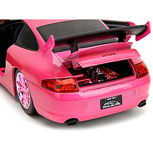 911 GT3 RS Pink Metallic with Pink Wheels Pink Slips Series 1/24 Diecast Model Car by Jada 34847