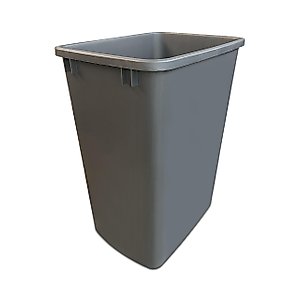 Yogui Home Living Plastic Trash Can - 35-Quart (9-Gallon) - Indoor Garbage Bin for Kitchen, Home, Office and Commercial Use - Large Waste Disposal Tub, Plastic Waste Container- Grey.