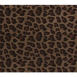 Chenille Velvet Upholstery Drapery Fabric Brown Leopard Panthera Toffee / 54" w/Sold by The Yard