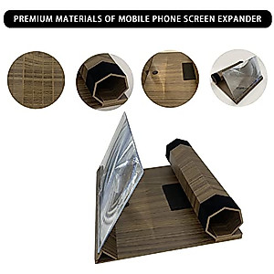 SUDOO 12 Inch Mobile Phone Screen Magnifier-3D Smartphone Expander for for Movies, Videos, and Gaming - Screen Amplifier Foldable Easy to Carry（25.5*22.7*1.2cm）
