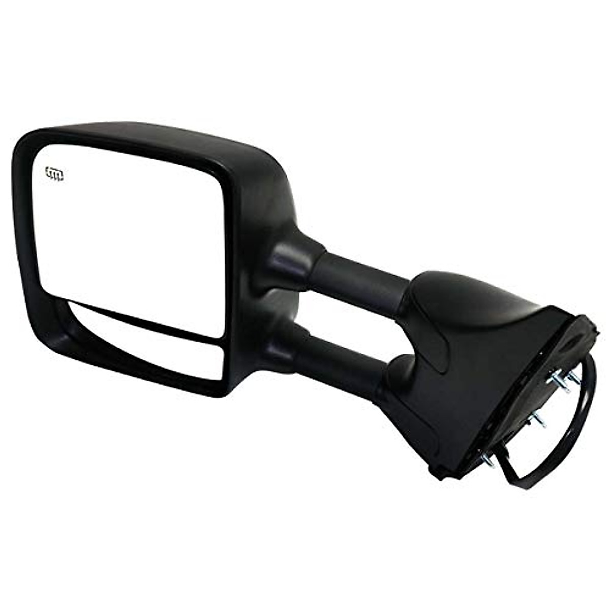 AutoShack KAPNI1320203 Driver Towing Mirror Power Black Textured Heated Manual Folding Replacement for 2006 2007 2008 2009 2010 2011 2012 2013 2014 2015 Nissan Titan 5.6L V8 4WD RWD