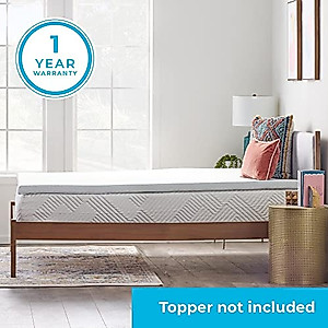 Linenspa 2 Inch Mattress Topper -Cover Short Queen –Cover Only –Machine Washable – Breathable – Non Slip –Cover for Mattress Topper with Zipper – Topper -Cover Only, White