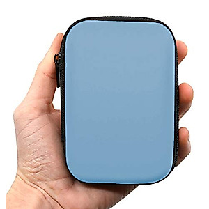 Teak Tuning Fingerboard Travel Carry Case, Mini - Hard Protective Shell, Blue Exterior, Black Interior - 4.5" x 3" x 1.5"