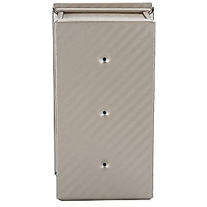 LIULDASHUN Bread Mold, Gold Aluminium Alloy Non Stick Baking Mold With Sliding Cover, Bread Meatloaf Homemade Cakes Baking Bread Pan Kitchen Supplies