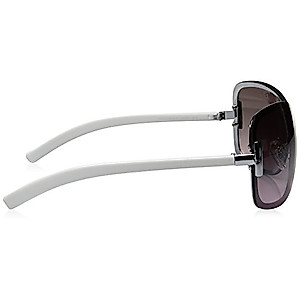 Circus NY by Sam Edelman Women's CC201 Metal Shield Rectangular Sunglasses with UV400 Protection - Trendy Gifts for Her, 132mm