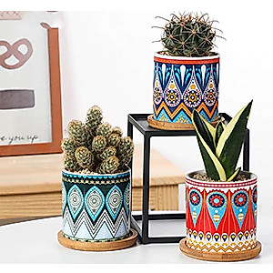 Lawei 20 Pack Bamboo Plant Saucers - 3.34 Inch Round Plant Succulent Pot Tray for Succulent Plant Flower Pot Holding Drainage Water