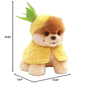 GUND Boo World's Cutest Dog Pineapple Outfit Plush Stuffed Dog Pomeranian, 9"