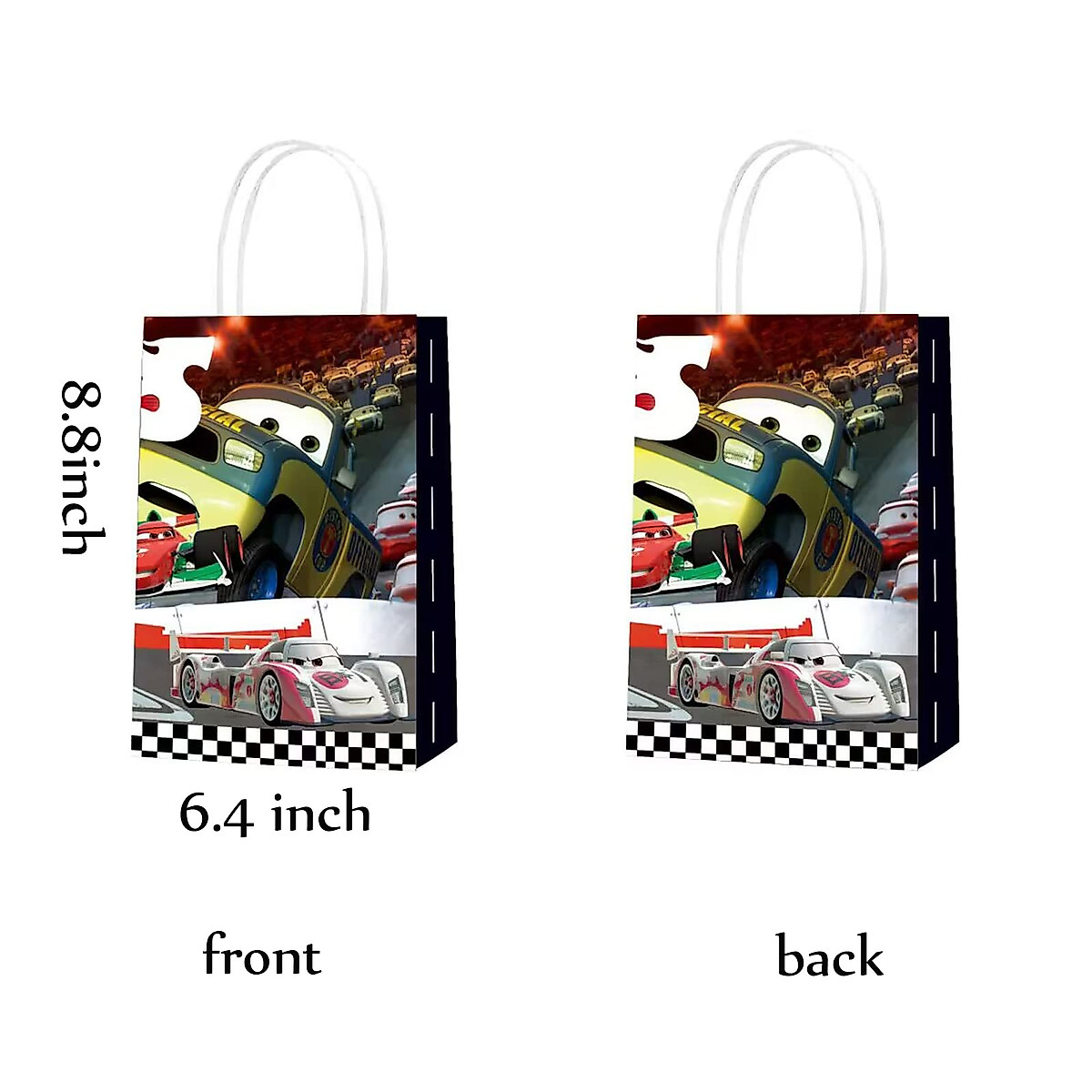 20Pcs Kids Car Party Supplies,Candy Gift Bags Hard Paper Goodie Treat Bag for Birthday