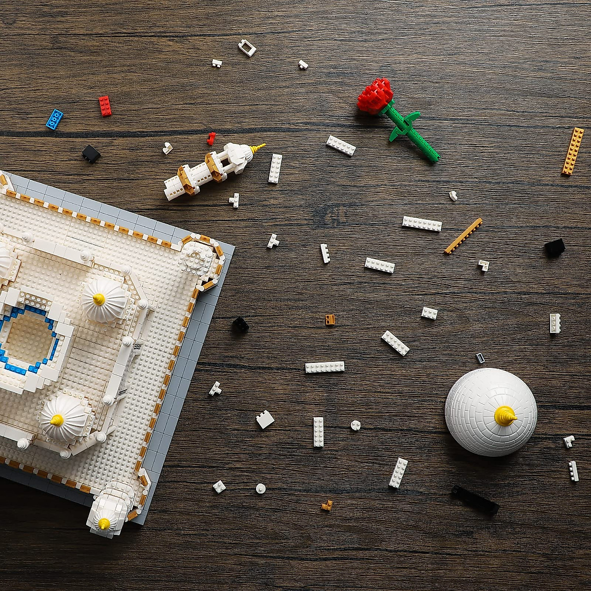 QLT Micro Mini Blocks Taj Mahal Architecture Building Toy Display Famous Architecture Model Kit for Adults and Kids Christmas Birthday Gift (4036 ​Pieces)