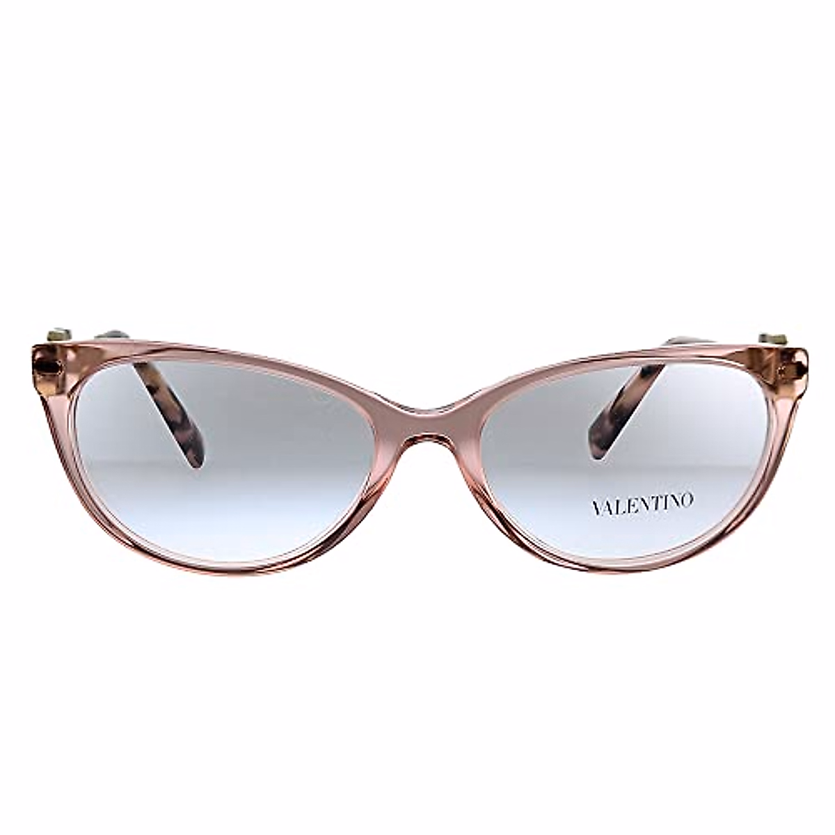 Valentino VA 3051 5155 Transparent Pink Plastic Cat-Eye Eyeglasses 52mm