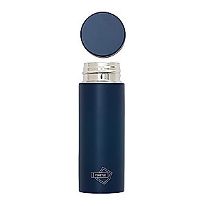 IPPINKA Poketle Personal Insulated Bottle, Small 120ml, Stainless Steel, Lightweight, Navy