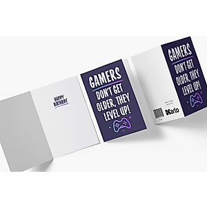Gamer Birthday Card For Men and Women, Single Large 5.5x8.5 Happy Birthday Card For Him or Her, Birthday Card For Boy or Girl, Birthday Card For Brother,Karto,Gaming Older