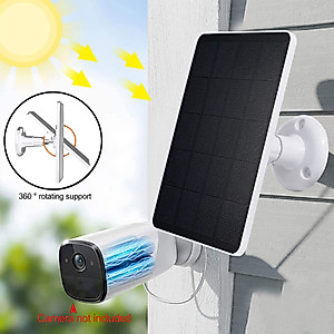10W Solar Panel Kit Micro USB Camera Charging Solar Panel High Efficiency Battery Charger for Outdoor Camping RV Trip (White)