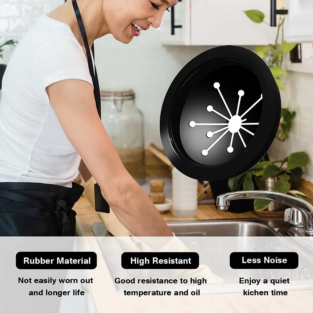 Garbage Disposal Splash Guard Sink Baffle Cover Kitchen Disposal Replacement Waste Food Disposal Accessories Part for Whirlaway, Waste King, Sinkmaster and GE Models