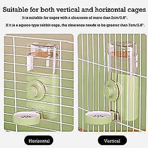 SEIS 600ml/20oz Hamster Drinking Fountain No Drip Small Pet Automatic Water Bottle Hanging Cage Guinea Pig Water Dispenser for Rat Chinchilla Ferret Hedgehog Rabbit (Green)