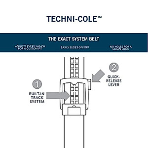 Kenneth Cole REACTION Men's Perfect Fit Adjustable Belt with Track Lock , Black Matte, Medium (34-36)
