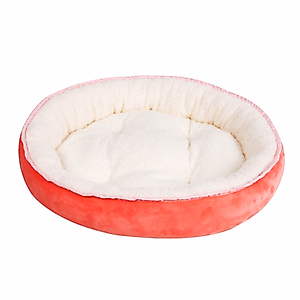 Durable Comfortable Natural Cat Dog Beds for Pet,Lovely Bear Paw Shape Dog Cats Pet Cushion Bed Warm Plush Soft Nests Kennel - Coffee S