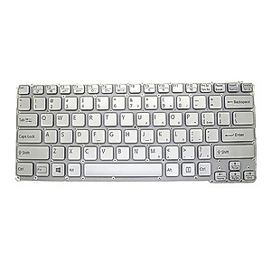 Laptop Keyboard for Sony for VAIO SVE14A SVE14A190S SVE14A190X SVE14A23CDS SVE14A25CG SVE14A25CN SVE14A25CV SVE14A25CXS English US Silver New