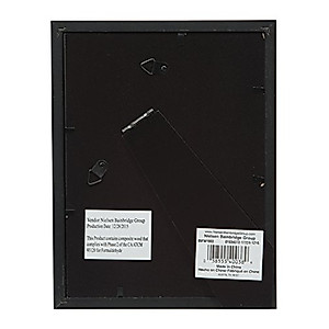 Snap 05FW1803 Wall Mount Mat Picture Frame, 6 inches x 8 inches, Black