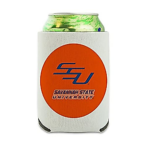 Savannah State University Secondary Logo Can Cooler - Drink Sleeve Hugger Collapsible Insulator - Beverage Insulated Holder