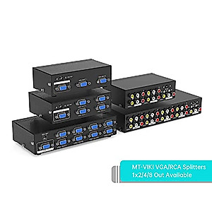 MT-VIKI 4 Way 3 RCA Splitter Composite Video Audio Distribution (1 in 4 Out)