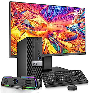 Dell OptiPlex 5050 Desktop Computers PC with 24 inch Koorui Monitor Bundle,i7-6700 3.4GHz,32GB DDR4 Ram 512GB M.2 NVMe SSD,AX200 Built-in WiFi 6,Bluetooth 5.2,HDMI,Windows 10 Pro (Renewed)