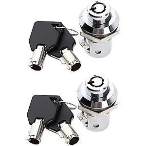 Cabinet DrawerLock, Mailbox Lock, Cam Lock,Cabinet Lock 2×Disc Tumbler Cam Lock with 4 Keys Cabinet,Toolbox,Safe Drawer Replacement