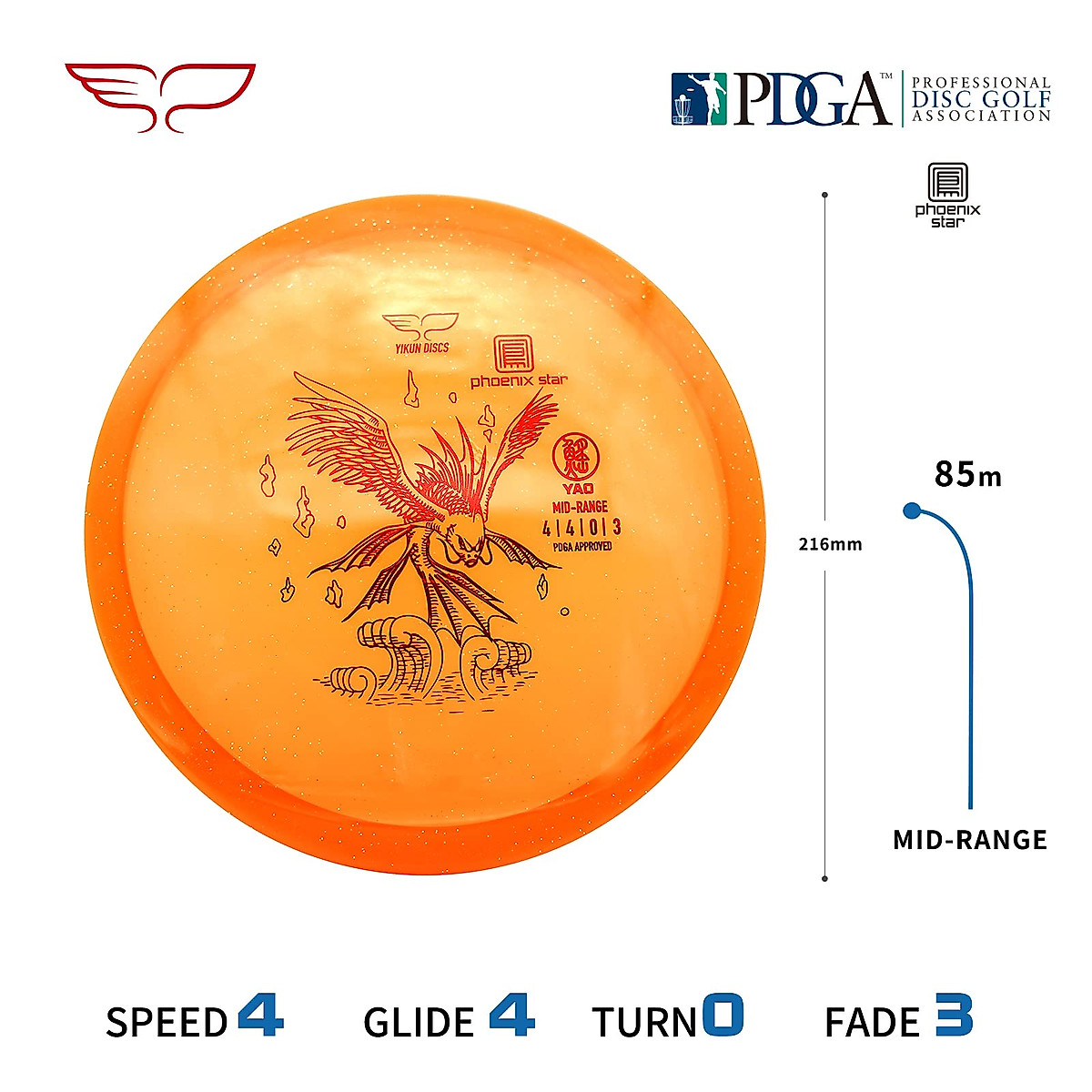 Yikun Disc Golf Disc Starter Set 3pcs Includes Golf Disc Driver Mid-Range Putter Disc Golf Set Beginner 165-176g Premium Disc Golf Set for Competition