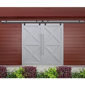 DIYHD 13FT Box Track Double Sliding Barn Door Hardware