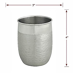 Bathroom Accessories - Set of 5 Includes Soap Lotion Dispenser, Soap Dish Tumbler, Cotton Jar, Tissue Box for Modern Farmhouse Bath Decor Kitchen Countertop Organizer Housewarming Gift - Silver