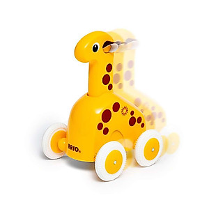 BRIO 30229 Push & Go Giraffe | The Perfect Playmate for Your Toddler