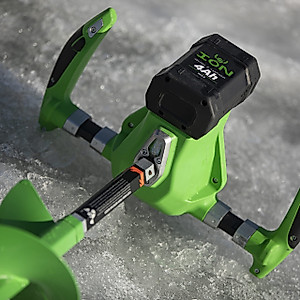 Ion G2 8" Electric Power Ice Fishing Auger with Two High Performance 4Ah 40V MAX Gen 2 Lithium Batteries