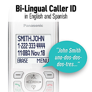 Panasonic KX-TGD532W Cordless Phone with Answering Machine - 2 Handsets (Renewed)