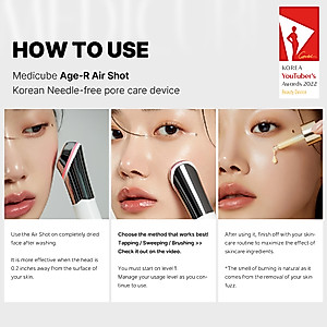 Medicube Age-R ATS Air Shot - Microneedling Skin Care Device for Pore Tightening, Enhanced Absorption, and Smoother Skin Texture - Exfoliation and Skin Rejuvenation - Korean Skincare