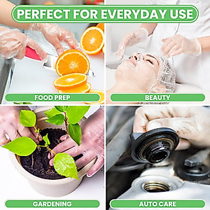 Keppi 600pcs Plastic Gloves | BPA & Latex Free | Perfect Food Handling Gloves | Food Safe Disposable Gloves for Cooking | Bulk Food Safe Gloves | One Size Great Fit