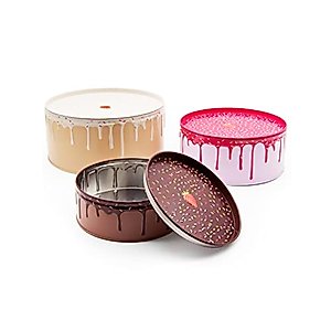 Suck UK Cake Boxes Cake Container & Cookie Tins With Lids For Gift Giving Nesting Cake Storage Container With Tiered Design Cupcake Cookie Jar For Kitchen Decor Baking Gifts Set of 3
