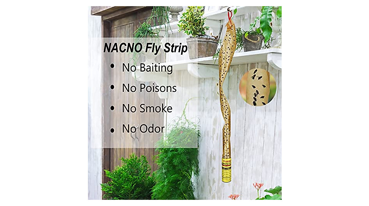 Fly Strips 24 Rolls - Eco-Friendly Fly Trap Indoor & Outdoor