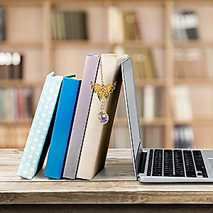 LERSUSI Feather Bookmark for Readers Book Lover Christmas Women Girl Mothers Day Birthday Teacher Valentine's Day Thanksgiving Gifts（Golden）