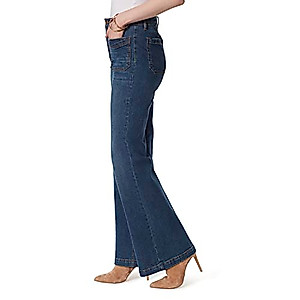 Jessica Simpson Women's Size Tease High Rise Wide Leg Jean, Midnight Games, 20 Plus Regular
