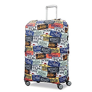 Samsonite Printed Luggage Cover, License Plate, Medium
