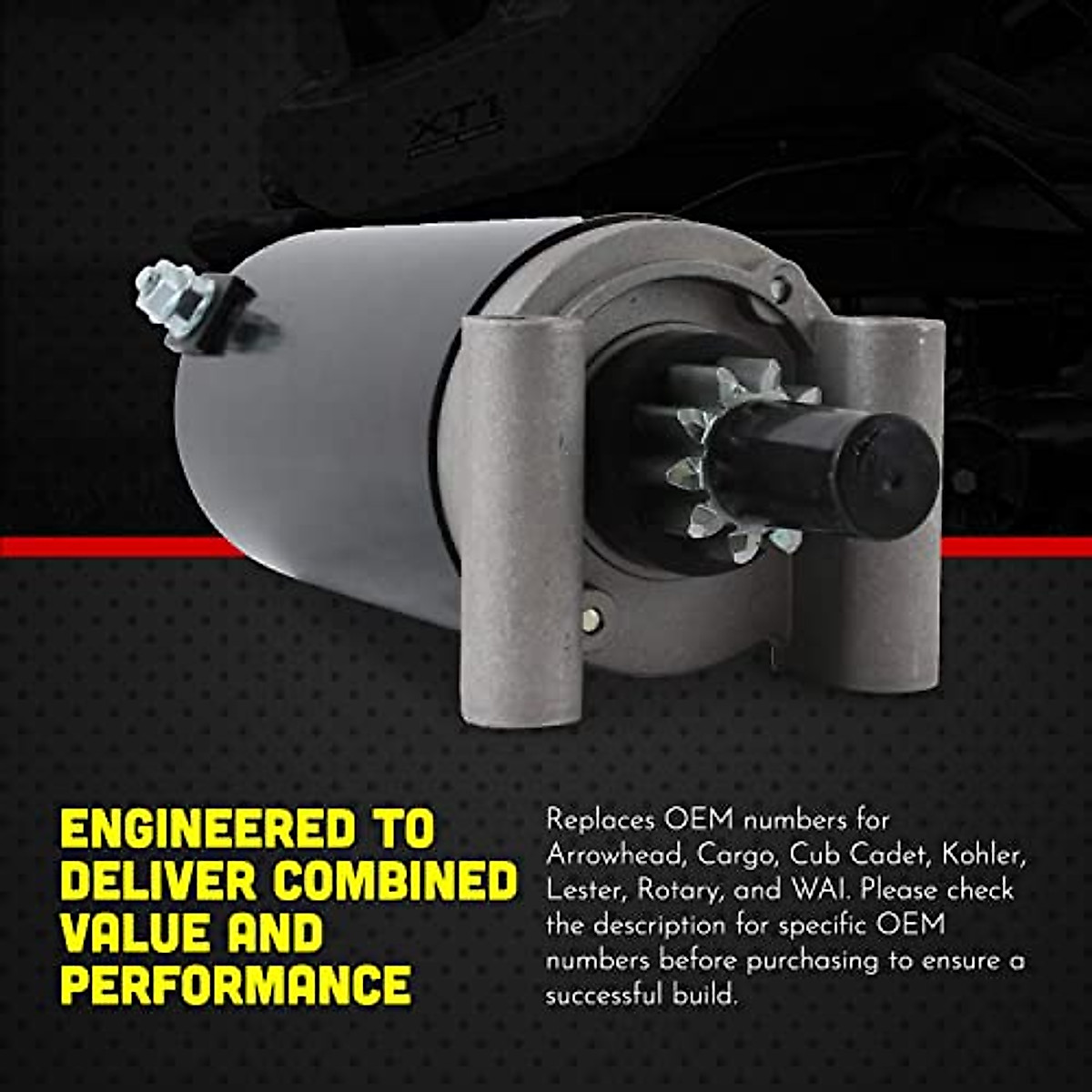 New DB Electrical 410-21069 Starter Compatible with/Replacement for Cub Cadet i1046, i1050, RZT 42, RZT 46, RZT 50, RZT L42, RZT L46, RZT L50, RZT L54, RZT S42, RZT S50, RZT S54 AII KH-32-098-01-S