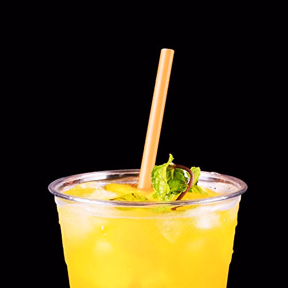 Karat C9075 (Orange) 9" Giant Straws (8mm Diameter), Paper-Wrapped, Solid Orange (Case of 2500)