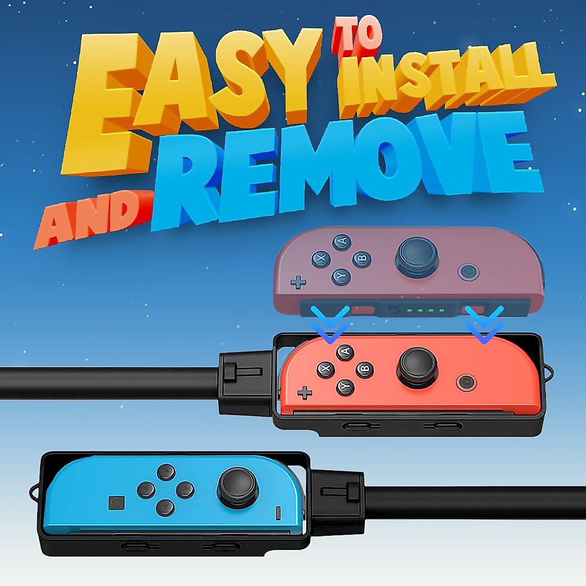 LYCEBELL Golf Club for Nintendo Switch/Switch OLED, Compatible with Mario Golf Super Rush, Switch Sports Accessories, Switch Mario Golf Club Grips - 2 Pack