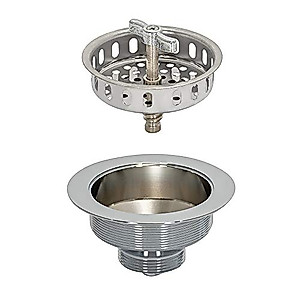 Eastman 30021 Heavy- Pattern with Spin and Seal Sink Strainer, Chrome